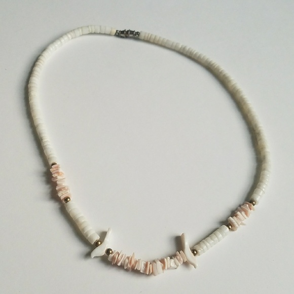 Vintage | Jewelry | Vintage Puka Shell Pink Beach Bird Necklace Collar ...